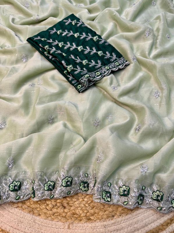 Embroidered Chiffon Sarees Dealers in Parvat Patiya, Surat ...